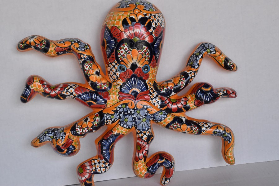 Wall Hanging Octopus Talavera Collection – Sol de Mexico Imports