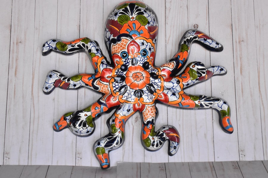 Wall Hanging Octopus Talavera Collection – Sol de Mexico Imports